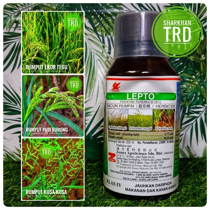 Botol 500ML LEPTO EC Zeenex Racun Rumpai Dalam Padi Cyhalofop-butyl ...