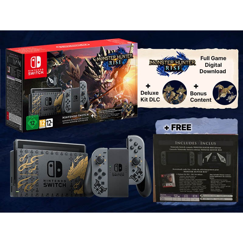 Nintendo Switch Console V2 32GB Monster Hunter Rise Special Edition ...