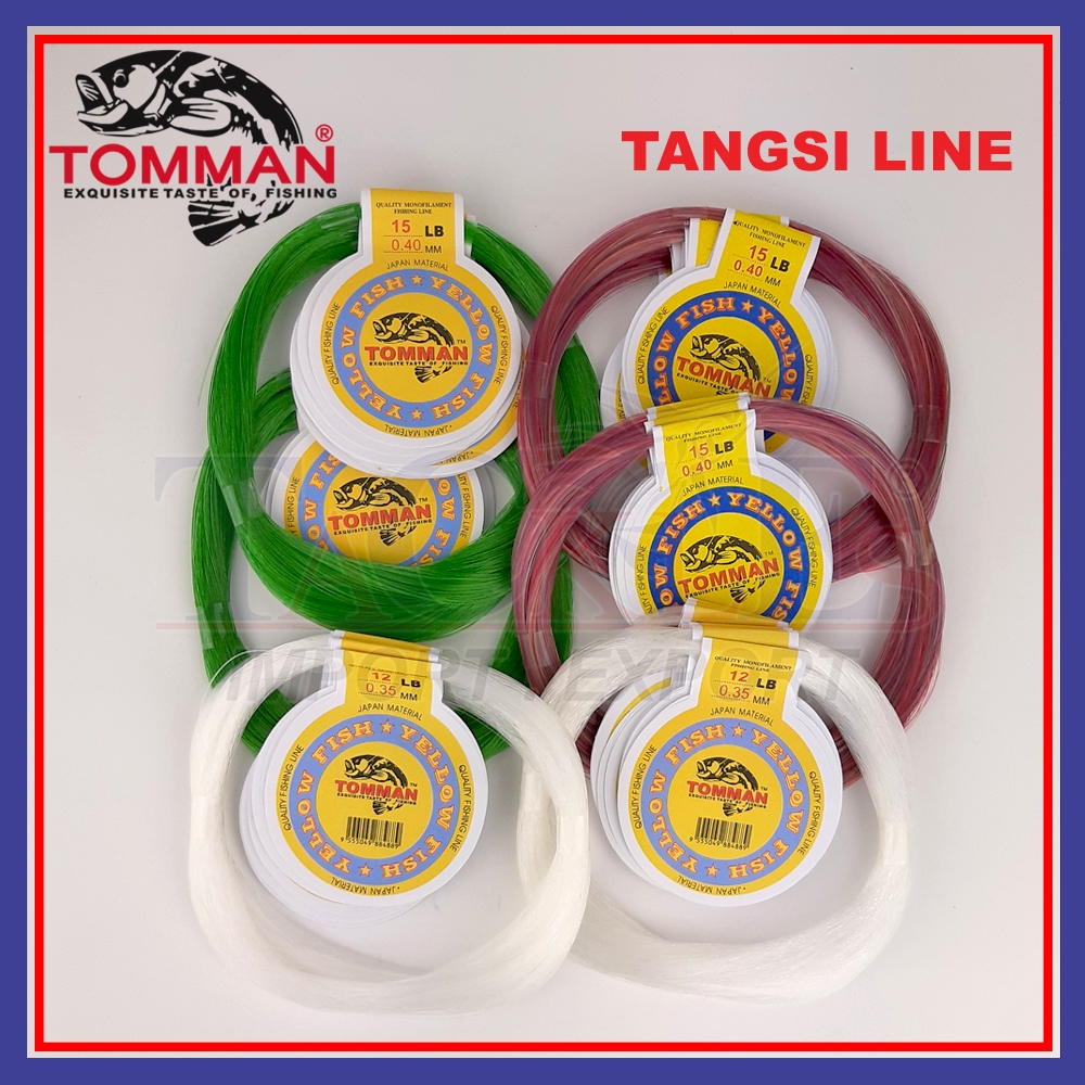 [100LB-500LB] 10 Coils/PKT Tomman Yellow Fish Tangsi Line Leader ...