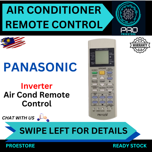 PANASONIC Inverter Aircond Remote Control / Remote Aircond / Air-Cond ...