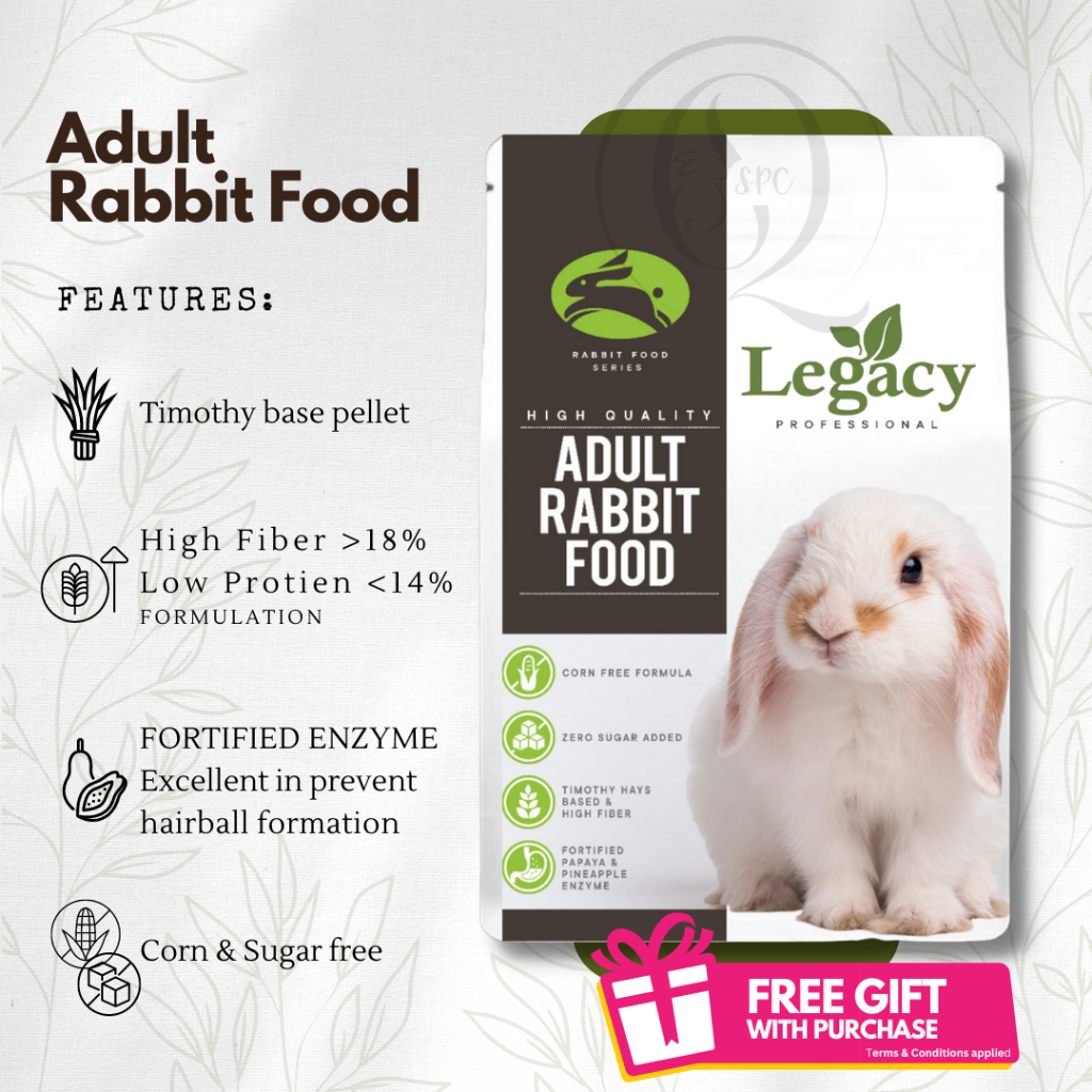 Legacy Professional Adult Rabbit Food (1.8kg or 2kg/bag) 成兔饲料 | Shopee ...