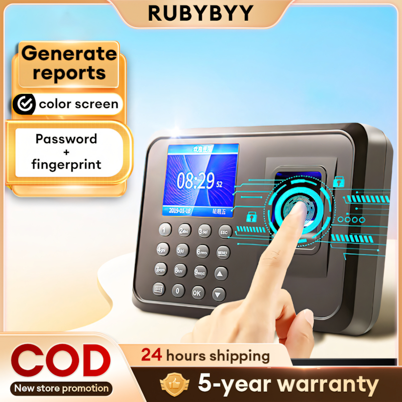 Punch Card Machine Biometric Fingerprint Attendance English Version ...