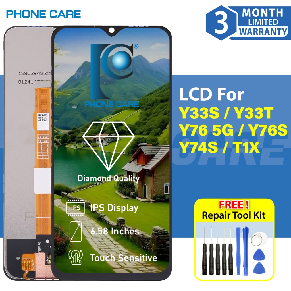 Lcd For Vivo Y33S / Y33T / Y76 5G / Y76S / Y74S / Vivo T1X V2143 (With Touch Screen Display ...