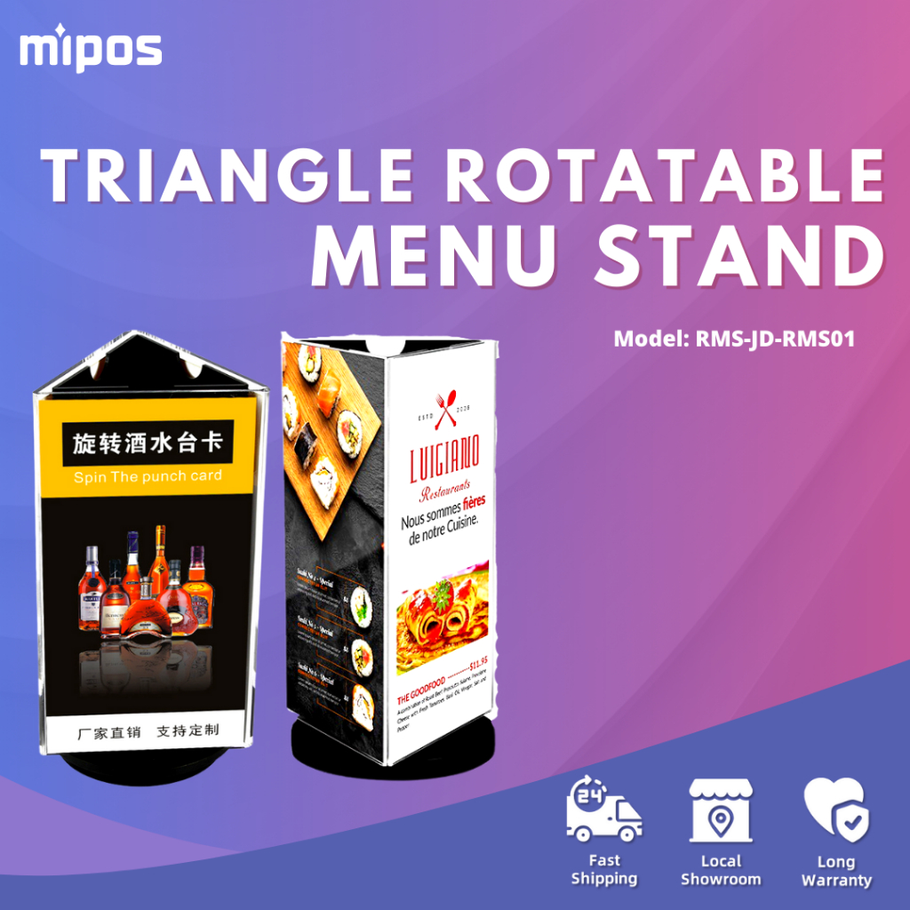 Triangle Menu Display | Triangle Menu Stand | 3 Side Rotation Menu ...