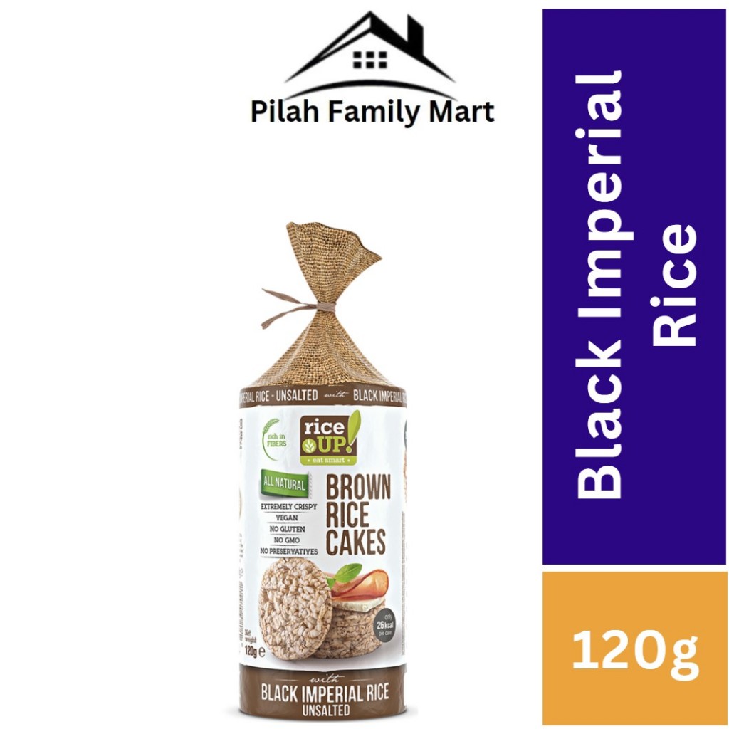 Black Imperial Rice Unsalted RICE UP Whole Grain Rice Cakes 120g Low ...