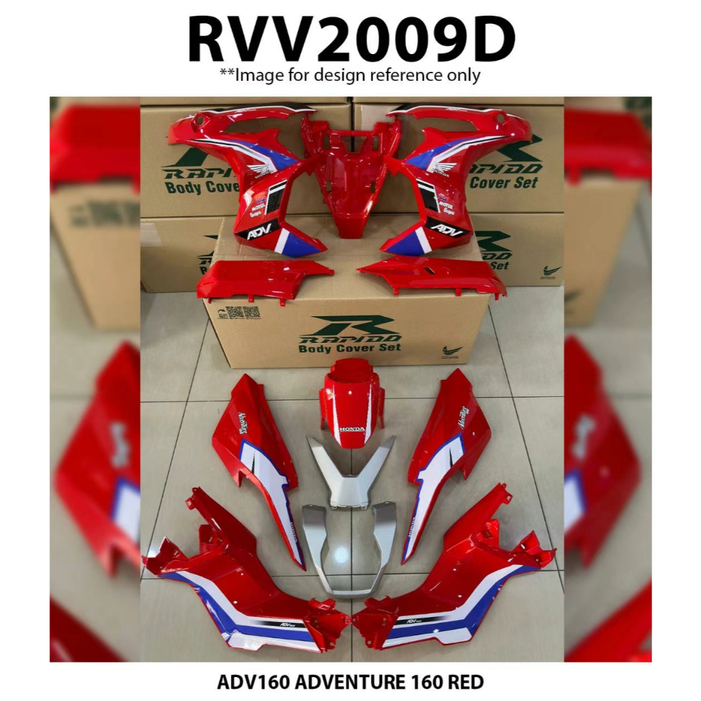 Cover Set Rapido Honda ADV160 ADV 160 Adventure Red Motor Body Set ...