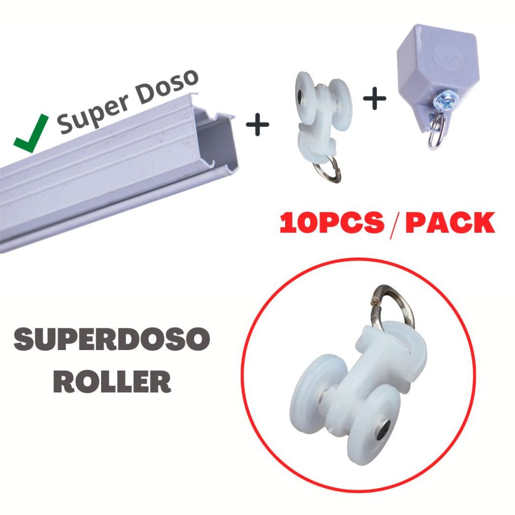 MR.CURTAIN Curtain Railing Roller / Track Roller (10 pcs/pack) | Shopee ...
