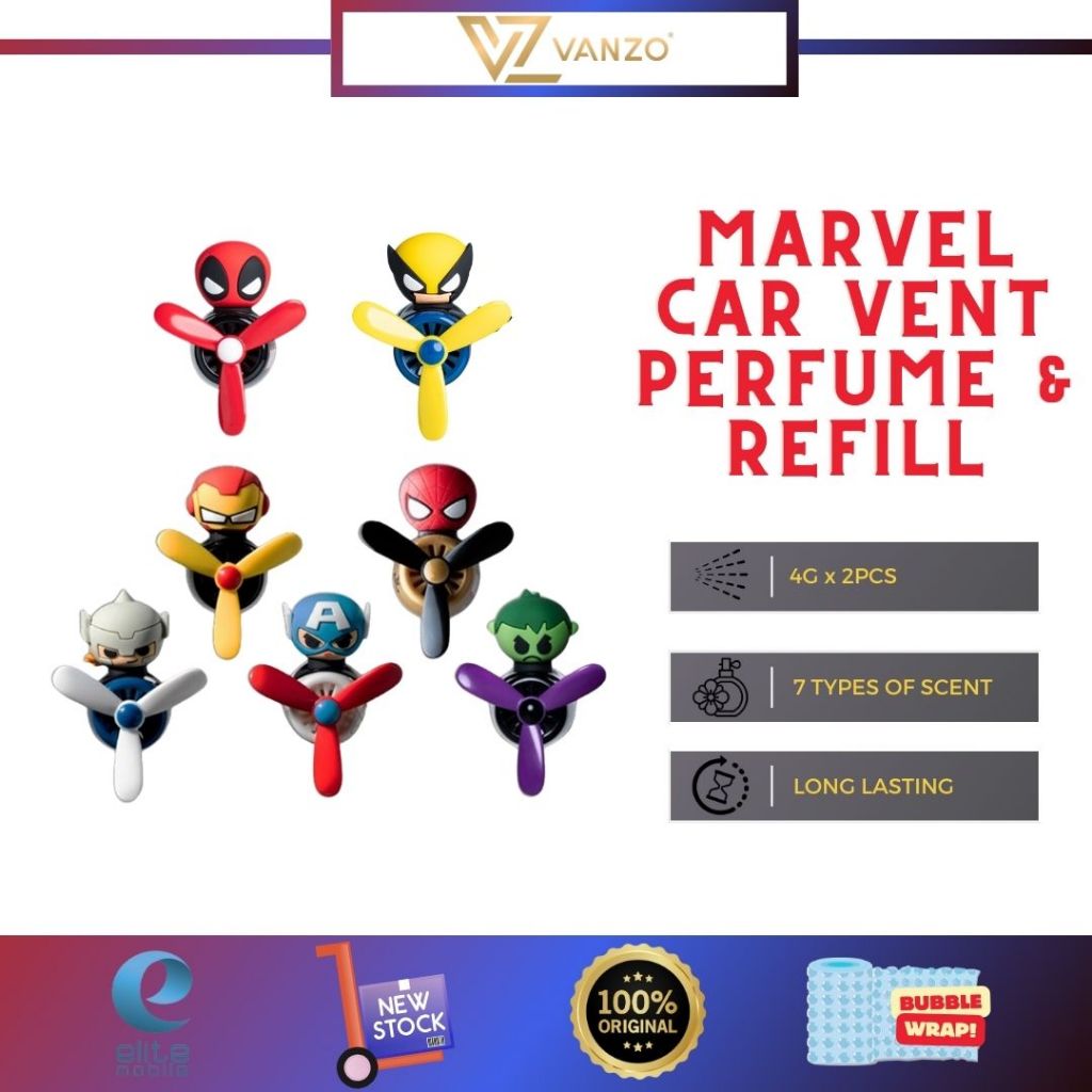 Vanzo Marvel Series Car Vent Perfume (4g x 2 pcs) Creative propeller ...