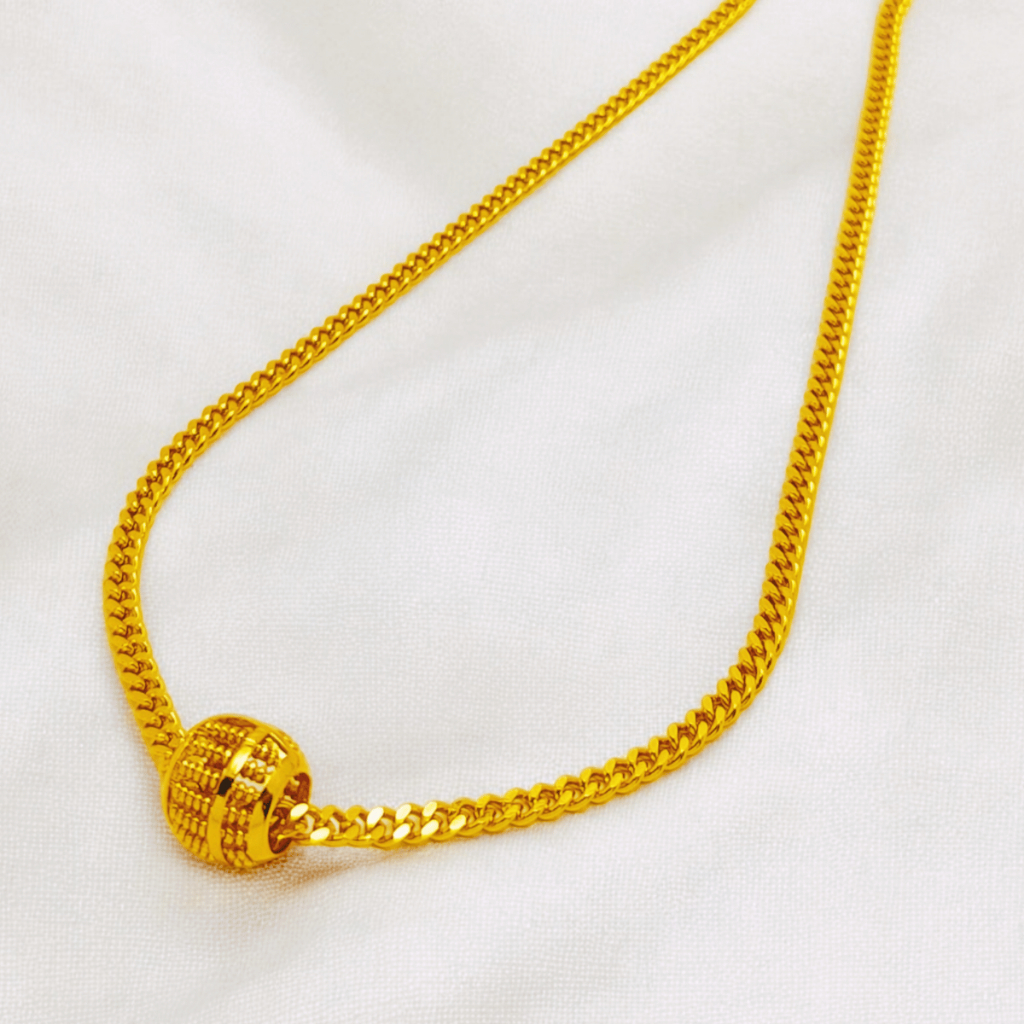 Rantai Leher Perempuan dan Loket Sempoa Emas Korea Gold Plated Women Necklace Loket dan Rantai ...