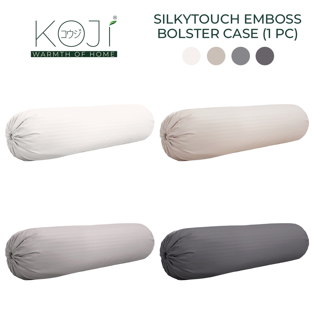 KOJI Silky Touch- Emboss Series- Microfibre Bolster Case 1 PC (35 x 106 ...