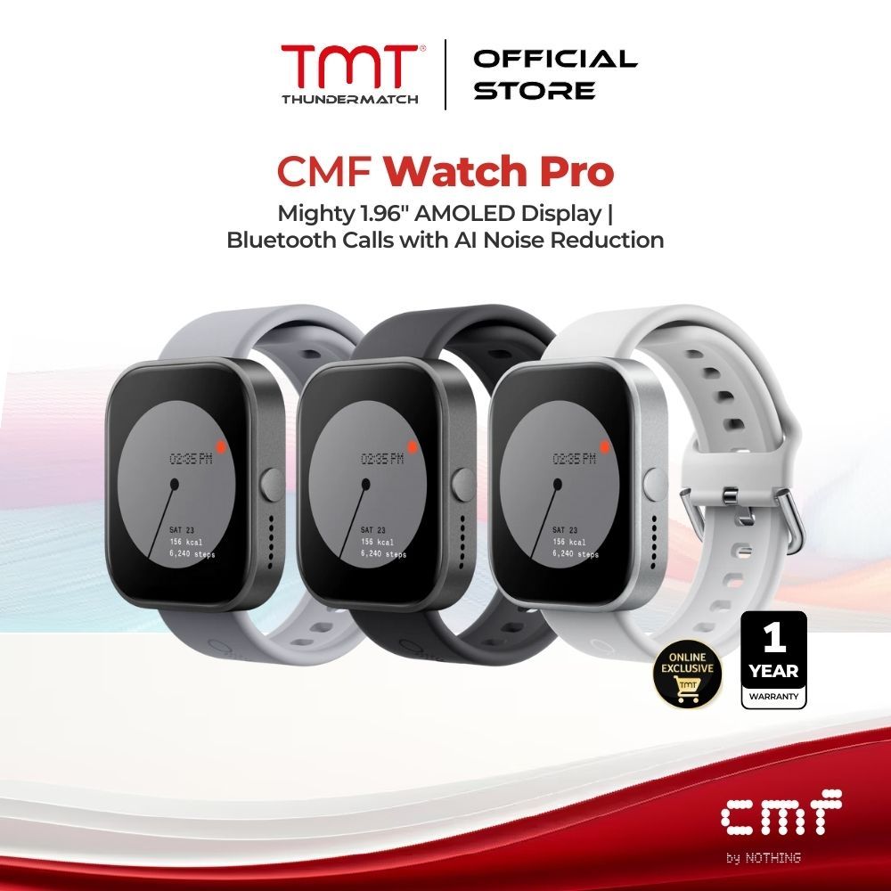 CMF Watch Pro Smartwatch | Mighty 1.96" AMOLED display | Built-in multi ...