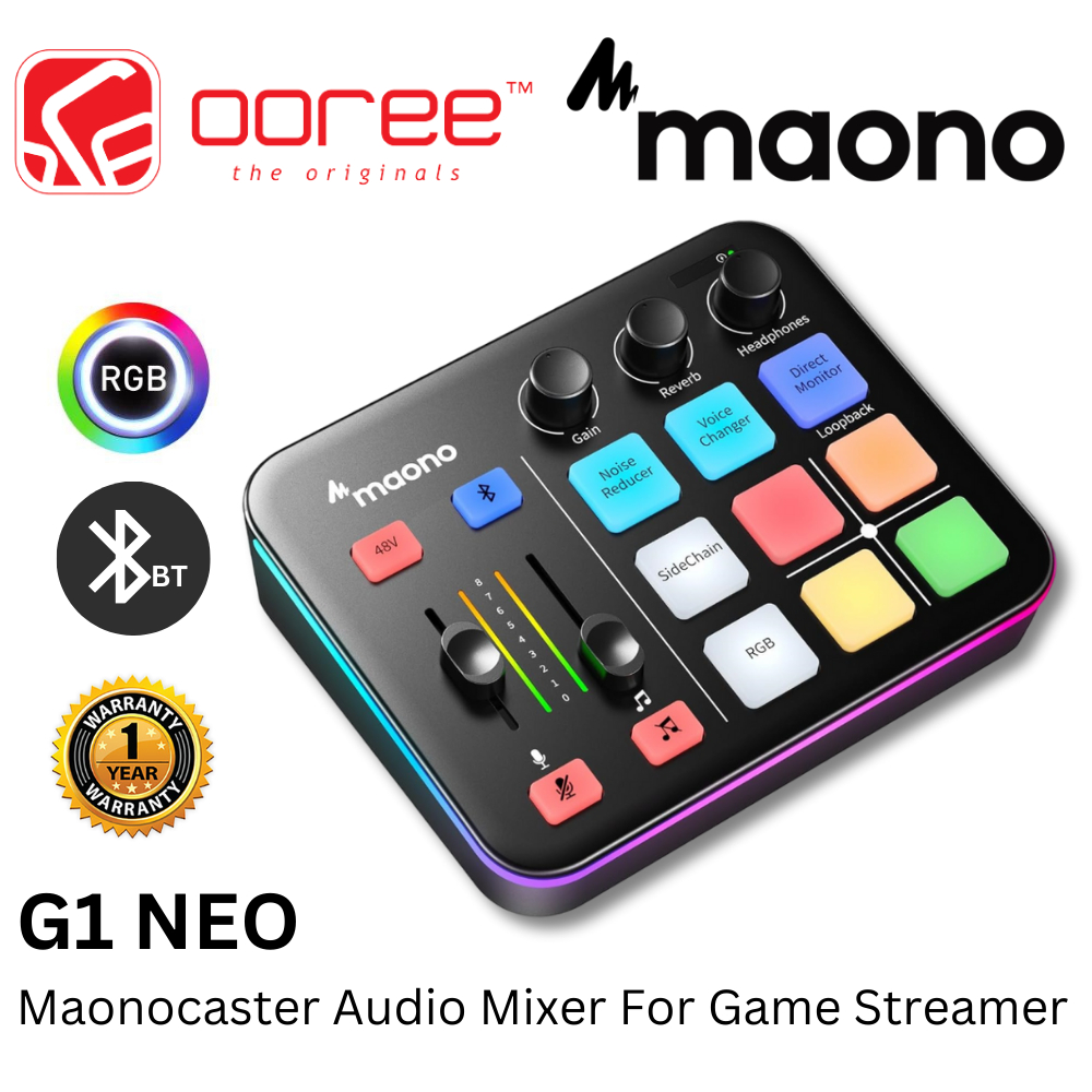 MAONO MAONOCASTER G1 NEO AUDIO MIXER FOR GAME STREAMER WITH ONE KEY ...