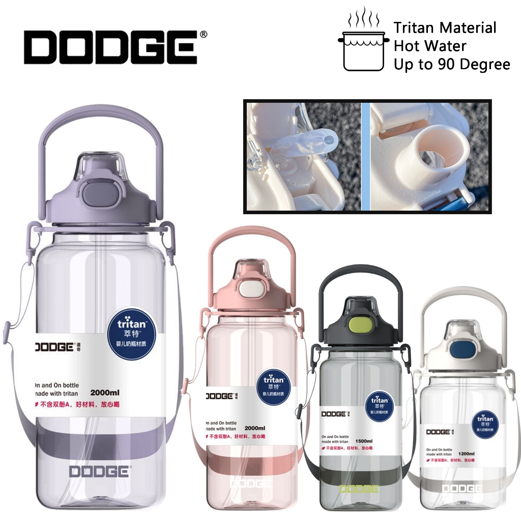 Dodge 1.2L/1.5L/2L Dual Head Large Capacity Leakproof Tritan BPA-Free ...