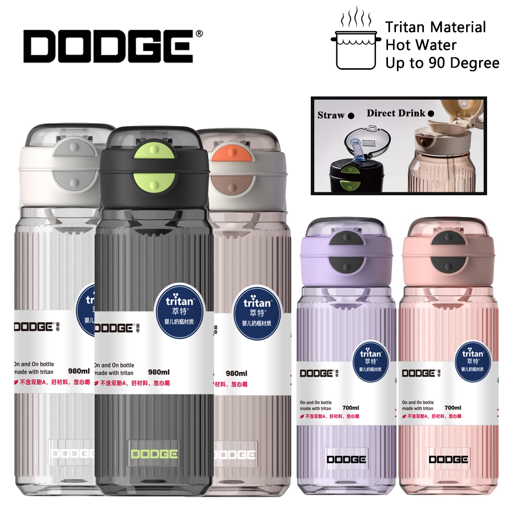 Dodge 700ml/980ml Grand Style Dual Head Large Capacity Leakproof Tritan BPA-Free Water Bottle ...