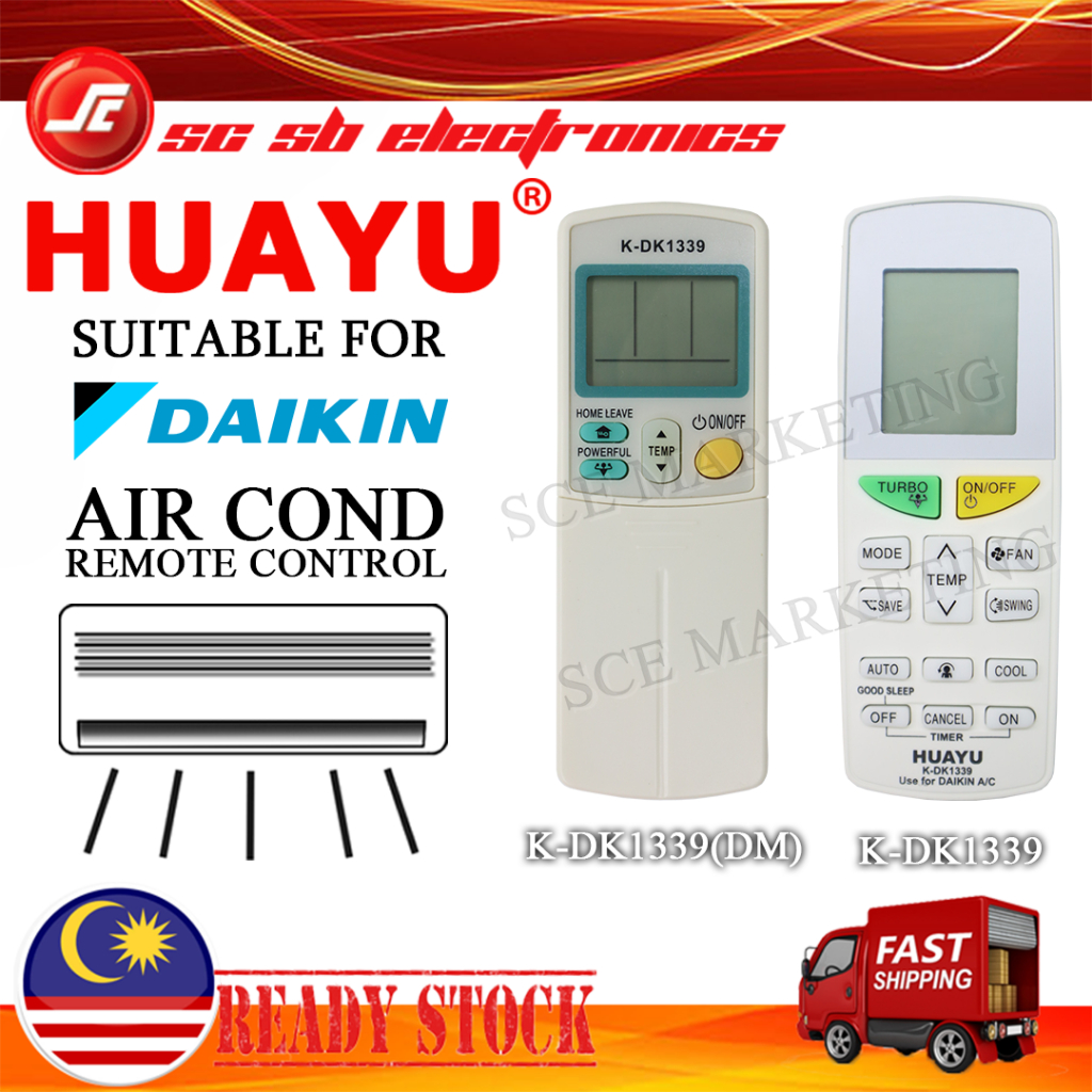 DAIKIN / YORK AIR COND REMOTE CONTROL MULTI REPLACEMENT HUAYU ( K ...