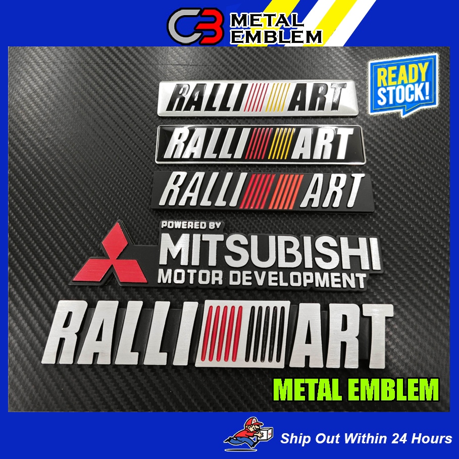 MITSUBISHI RALLIART METAL EMBLEM STICKER / EB14 | Shopee Malaysia