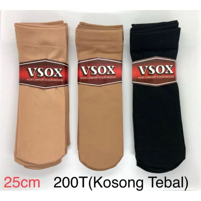🔥[Ready Stock] v2🔥TEBAL Sarung Kaki Vsox Bulat/berjari Tebal Pendek ...