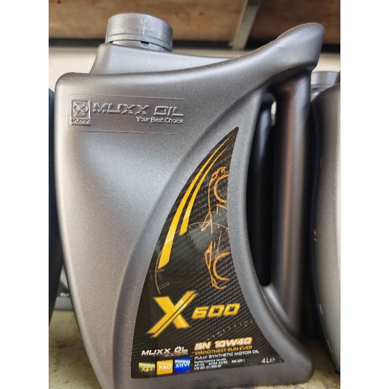 Muxx oil X600 SN10w40 PAO Fully Synthetic | Shopee Malaysia