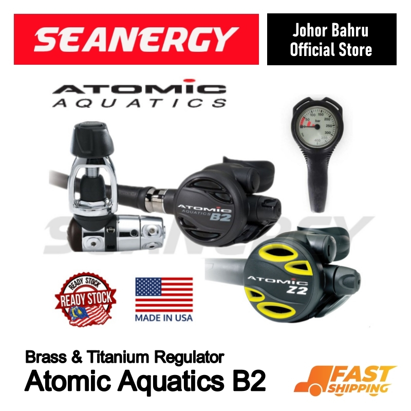 ATOMIC AQUATICS B2 Regulator Set Balanced Regulator Brass and Titanium ...