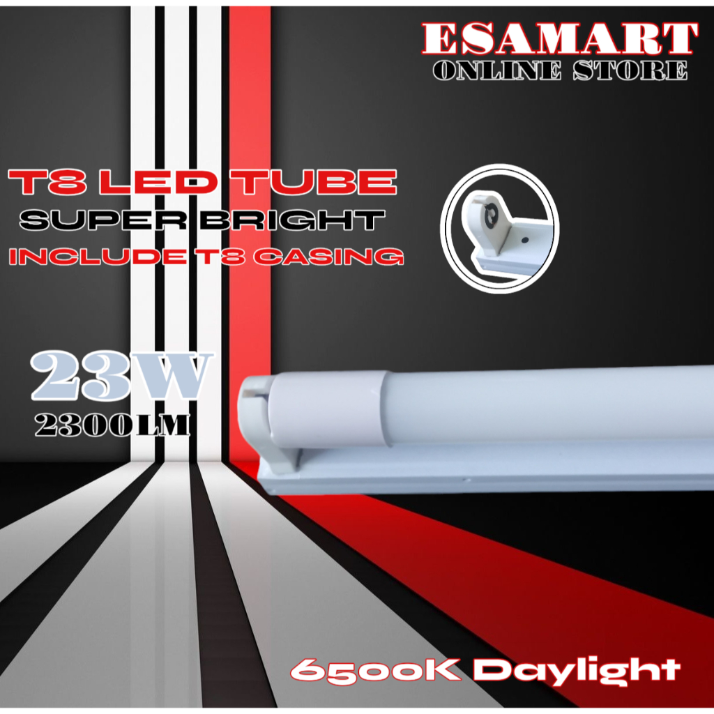 LED T8 Lampu Kalimantang 2FT 4FT Ceiling Lights Casing Light Tube Home Lighting Panjang Siling ...