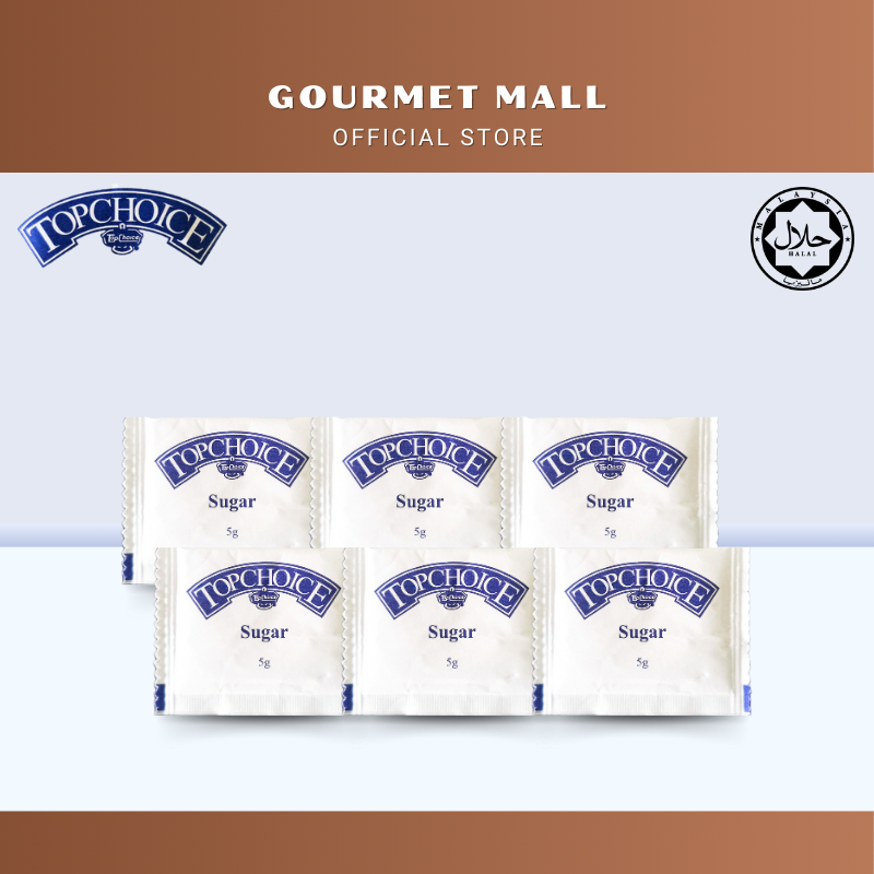 TopChoice White Sugar Sachet Gula Putih Paket 白糖 - 100/250 Sachets (5g ...