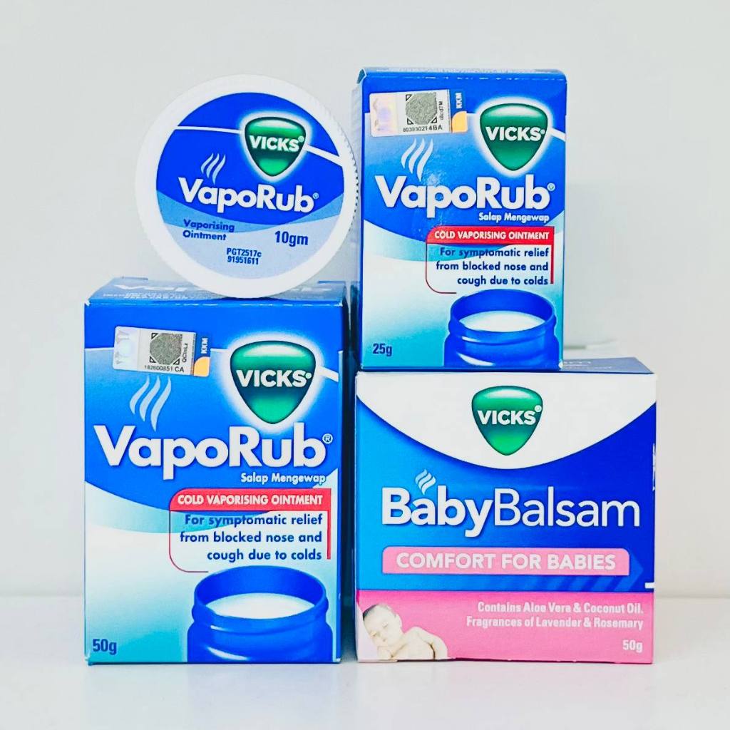 Vicks VapoRub 50g/25g/10g/Baby Balm [Exp:07/2025] | Shopee Malaysia