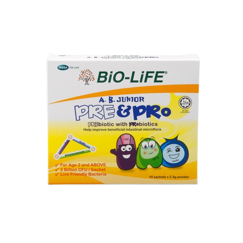 Biolife A.B. Junior Pre & Pro Probiotics Sachets 10's | Shopee Malaysia