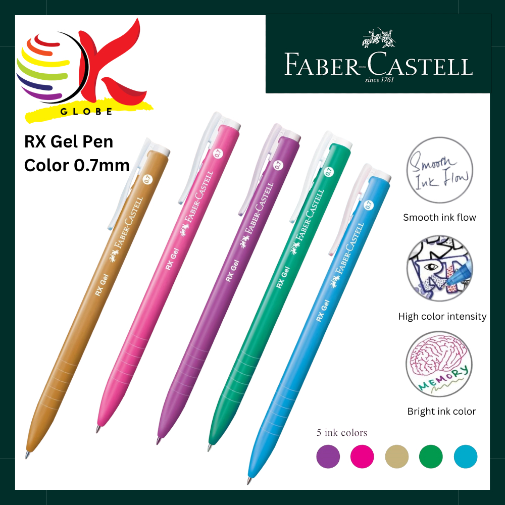 FABER-CASTELL RX GEL PEN COLOUR 0.7MM SUPER SMOOTH INK - PINK / GOLD ...
