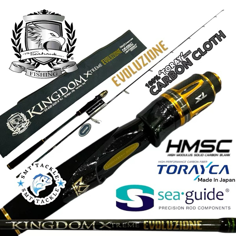 **TEAM SEAHAWK KINGDOM XTREME EVOLUZIONE JIGGING SPINING ROD | Shopee ...