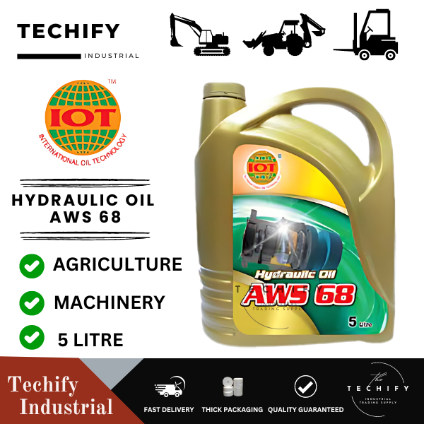 IOT AWS 68 Hydraulic Oil 5 Liter For Agriculture Backhoe Excavator ...