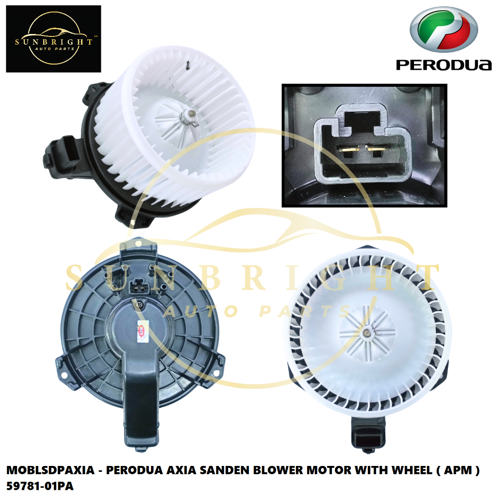 PERODUA AXIA SANDEN BLOWER MOTOR WITH WHEEL ( APM ) 59781-01PA | Shopee ...
