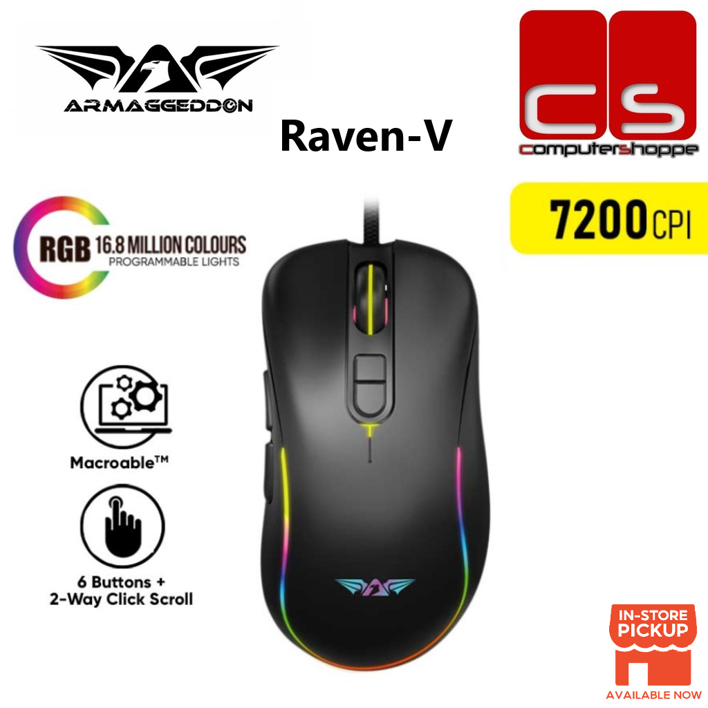 Armaggeddon Raven-V RGB Gaming Mouse | Shopee Malaysia