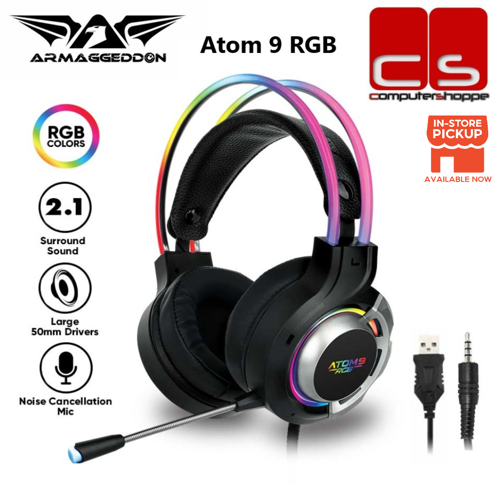 Armaggeddon Atom 9 RGB 2.1 Surround Sound Gaming Headset | Shopee Malaysia