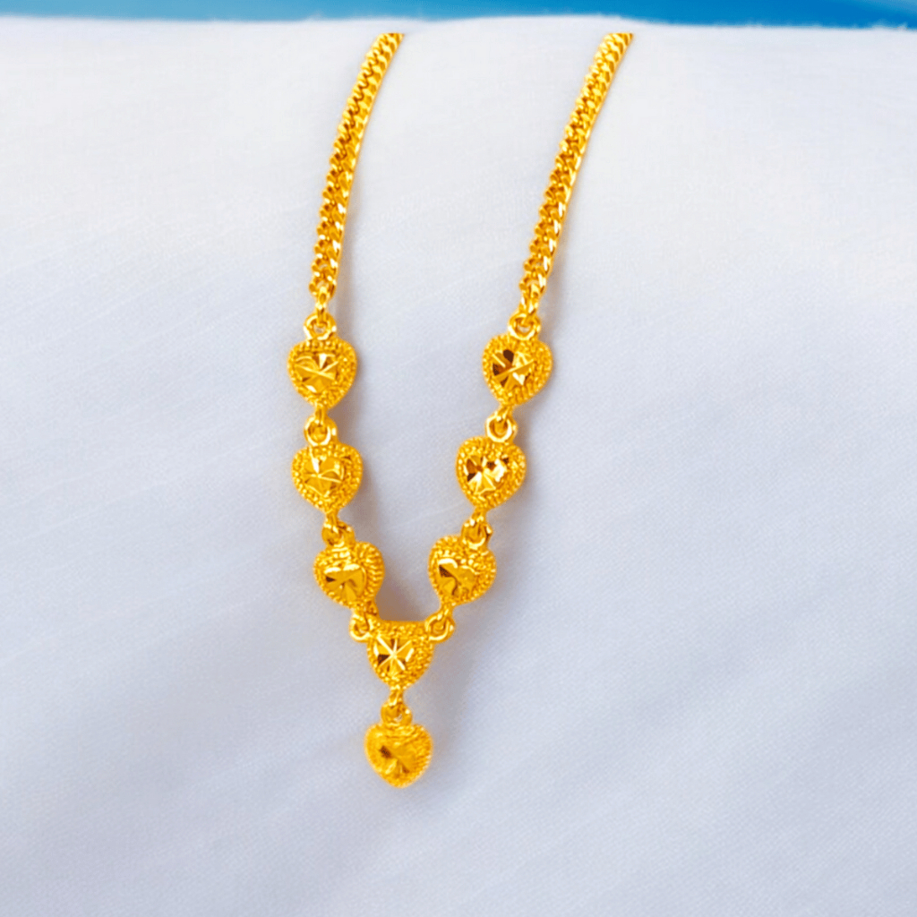 Necklace Rantai Leher Perempuan Emas Korea 24K Gold Plated Women Necklace | Shopee Malaysia