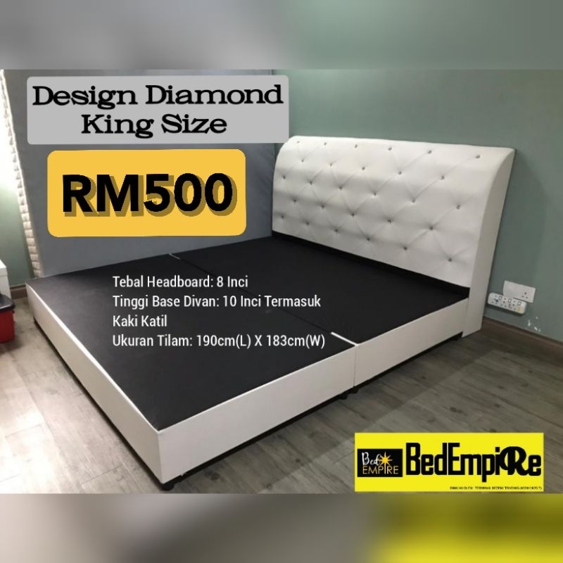 NEW Solid Katil King Divan Diamond Tanpa Tilam (New) | Shopee Malaysia