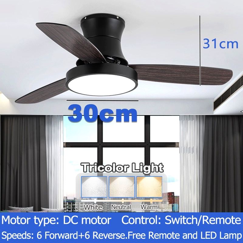 48/42/52“ Wooden Ceiling Fan With Light Nordic Ceiling Fan Light 6 ...