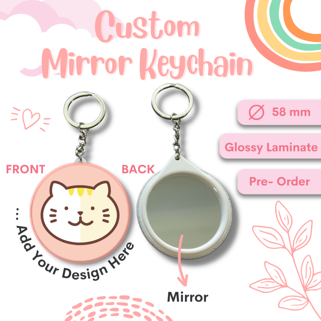 Custom Mirror Keychain 58 mm | Shopee Malaysia