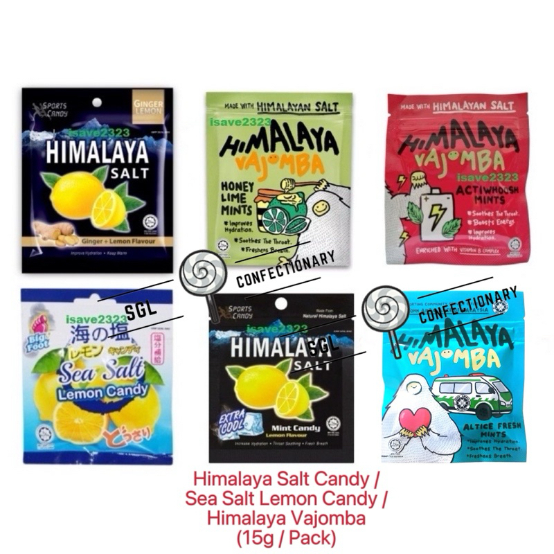 Himalaya Salt Candy / Sea Salt Lemon Candy / Vajomba Candy (15g ...