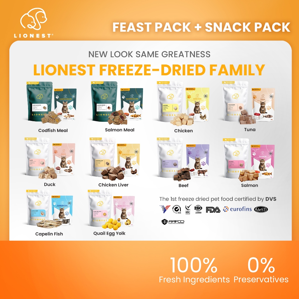 LIONEST PETS Freeze-Dried Treats & Meals | 13 Flavors | Power Pack ...