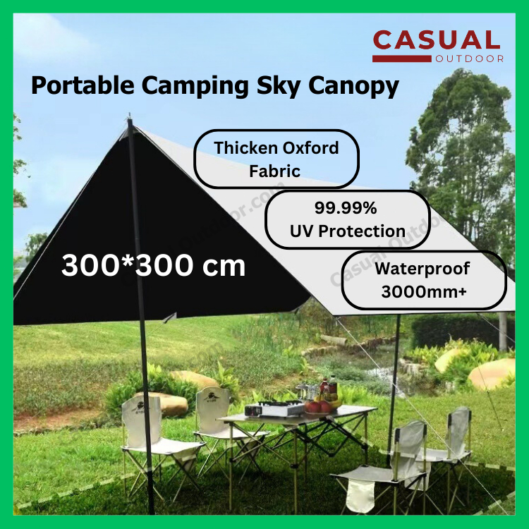 Camping Sky Canopy Tent Flysheet Camping Tent Flysheet Pole Ultralight ...