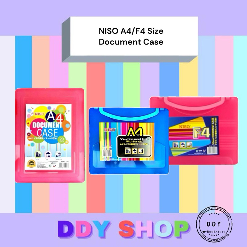 NISO A4 / F4 Size Document Case/ Plastic Folder/ Box File | Shopee Malaysia