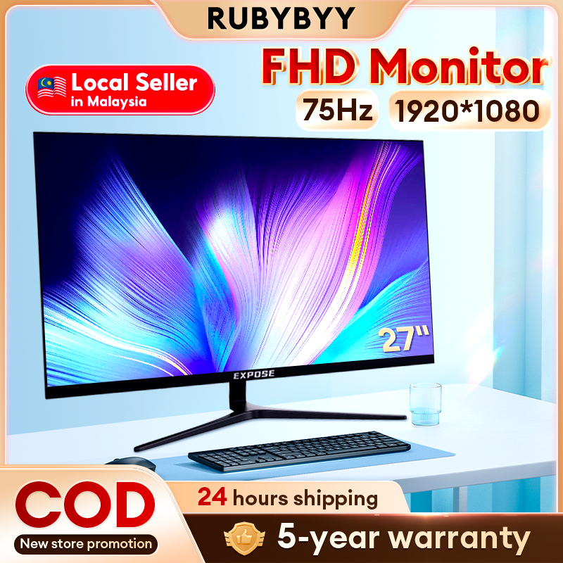 EXPOSE Monitor 27 Inch Monitor PC Curved 165HZ 75HZ Frameless Build-in ...