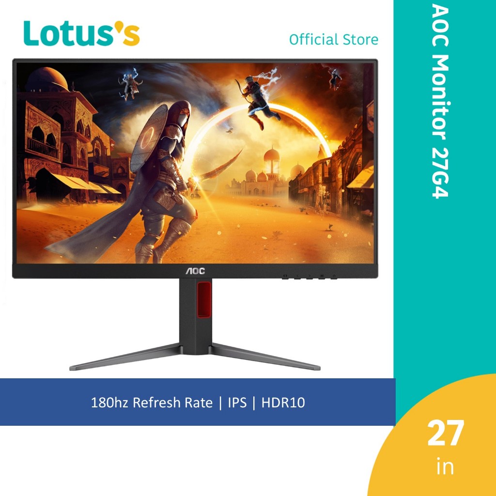 AOC 27G4 27" FHD IPS 180Hz Gaming Monitor (Fast IPS, FHD, 1Ms Response ...