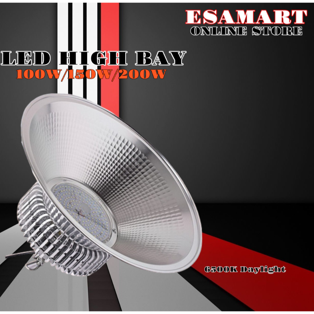 LED HIGH BAY LIGHT 100W/150W/200W 6000K DAYLIGHT | Shopee Malaysia