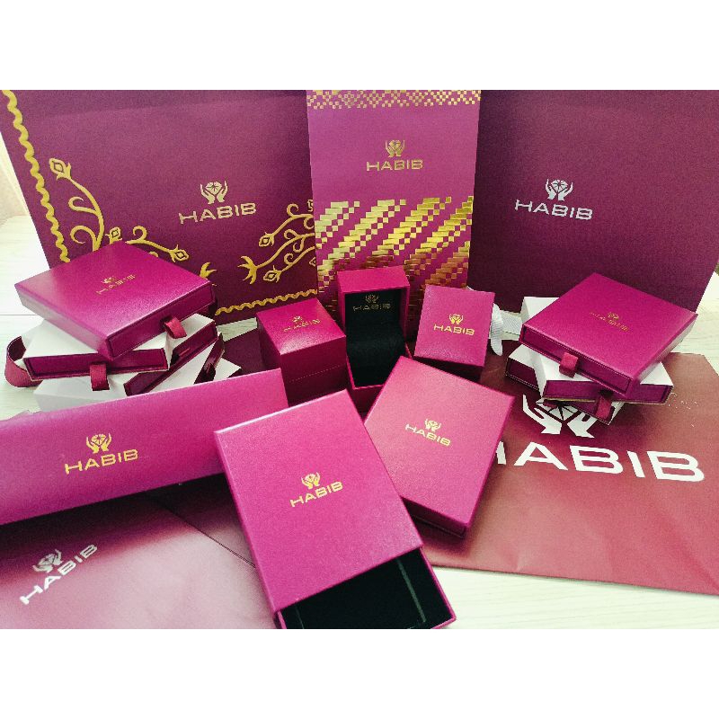 Habib Jewels (Ori) Paper Bag Jewellery Box Gold Bar Ring Bangle ...