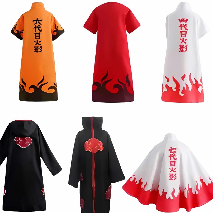 💥Malaysia Ready Stock💥Naruto Costume Akatsuki Cape Uchiha Sasuke Cloak ...