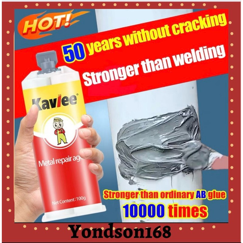 【50 years without cracking】metal glue Super strong gam besi paling kuat ...