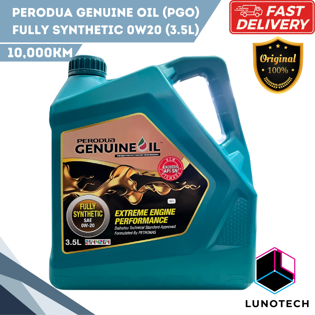 [ORIGINAL] Perodua Engine Oil 0W20 Fully Synthetic Myvi Axia Bezza Aruz ...