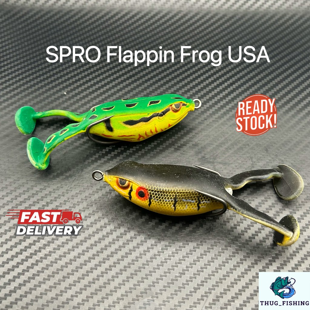 Spro Flappin Frog 65 Fishing Lure Gewang Katak Soft Frog Toman Haruan ...