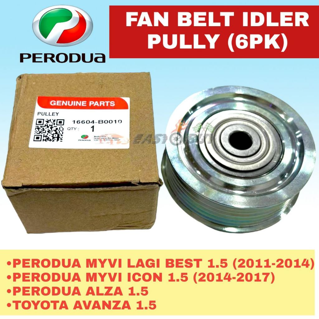 ORIGINAL PERODUA FAN BELT IDLER PULLEY (6PK) - MYVI LAGI BEST 1.5 ...